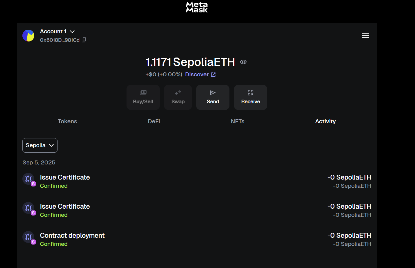 🚀 Blockchain Certificate System | Live on Sepolia